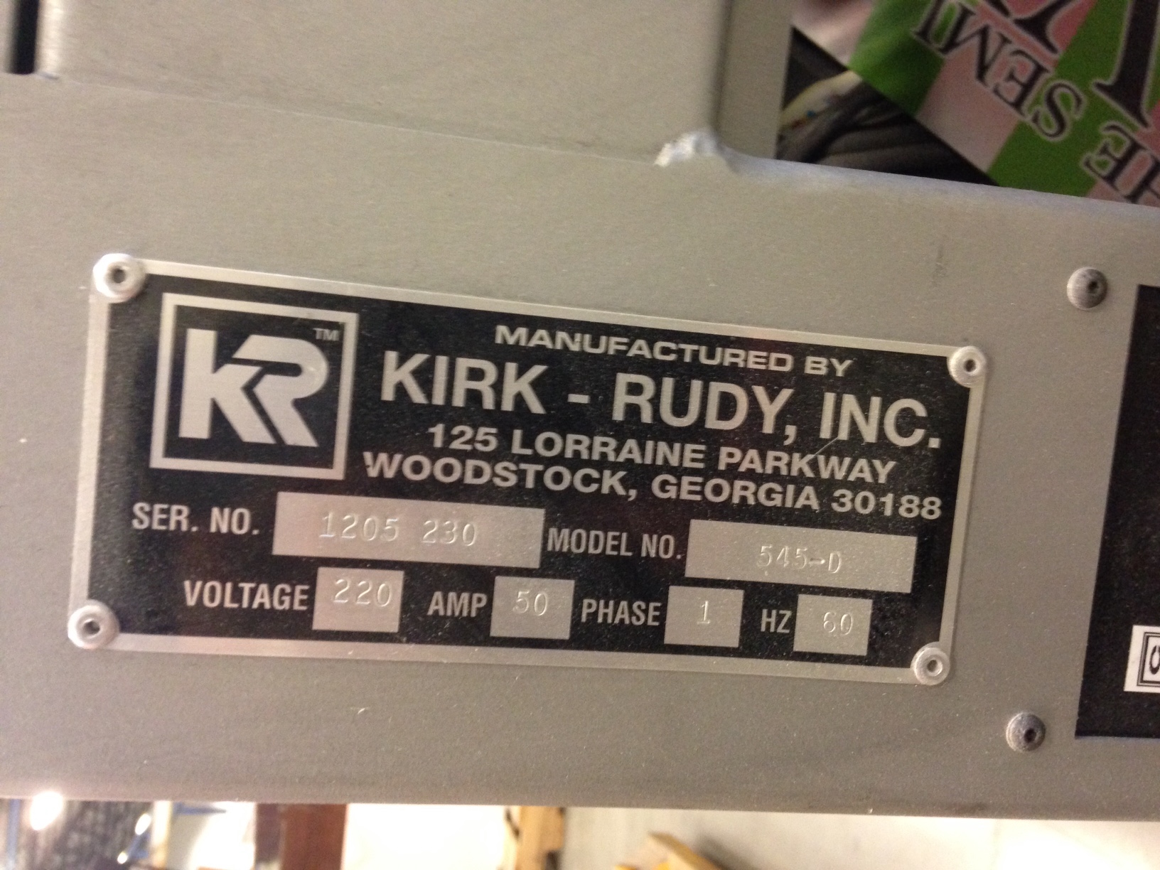 Used Kirk Rudy Mail Tabber | Buy Refurbished Equipment | Zarcorp.com